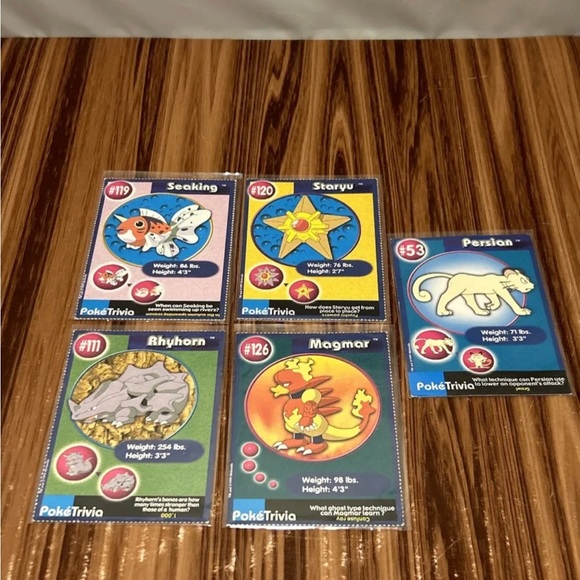 Pokemon | Other | 5 Lot Of Pokemon Mewtwo Strikes Back Cards Poketrivia 999 Card | Poshmark